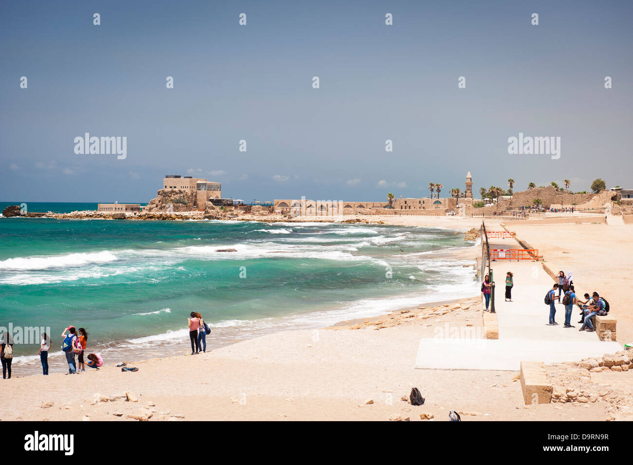 Israel City port Caesarea Keysarya built King Herod the Great c 21BC ...