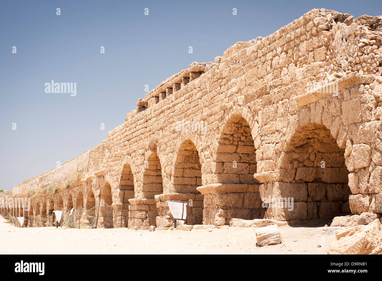 Israel City port Caesarea Keysarya built King Herod the Great c 21BC ...