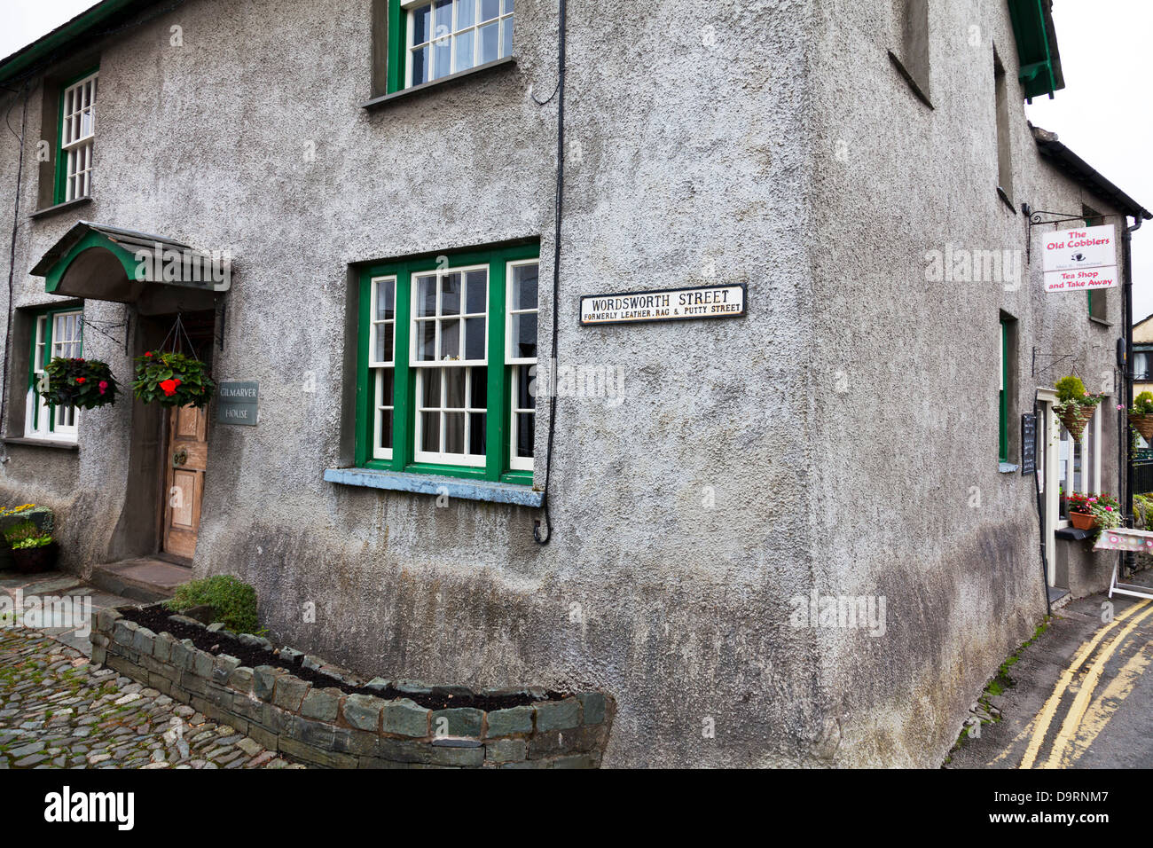 Wordsworth Street Hawkshead, Cumbria, Lake District national park, UK ...