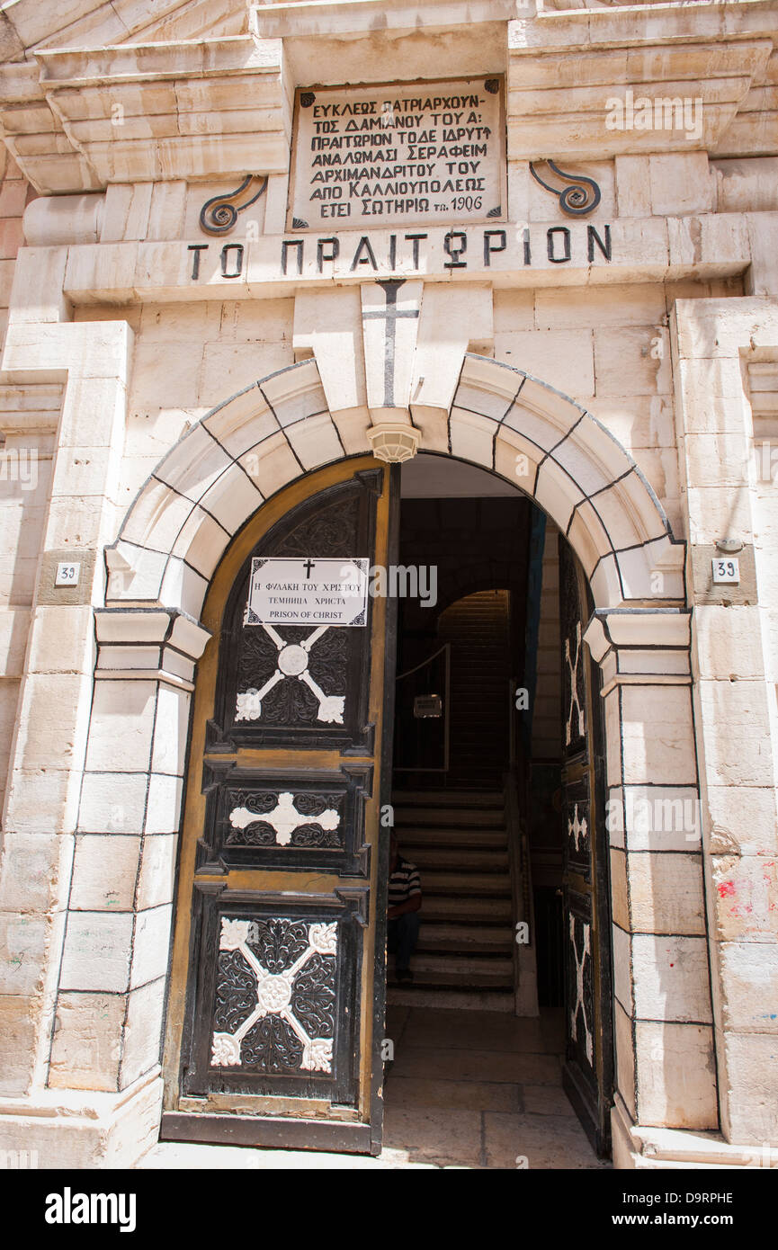 Israel Jerusalem Old City Muslim Arab Quarter Via Dolorosa The Prison ...
