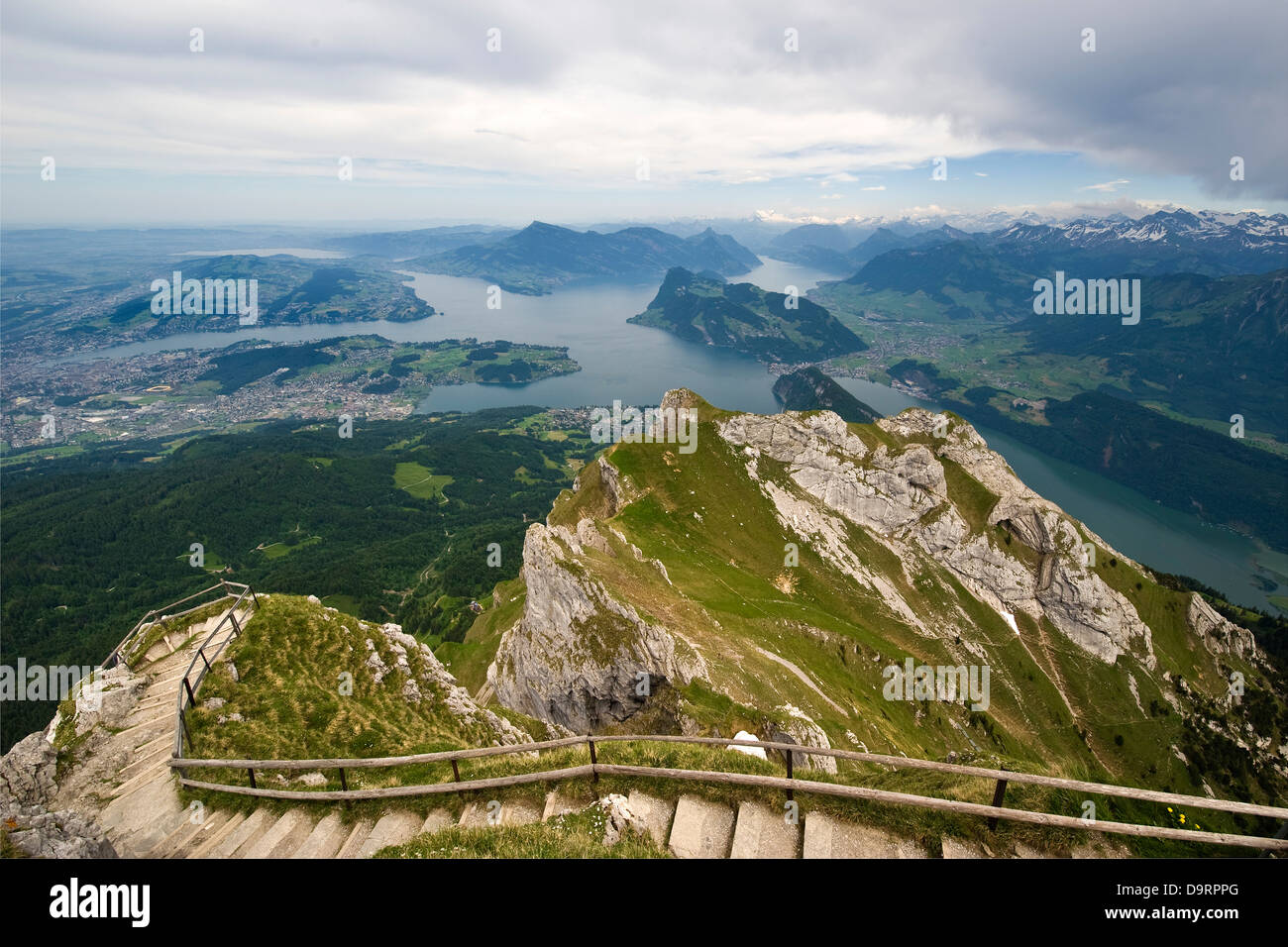 Switzerland, Lucerne canton, Lucerne lake, view from Pilatus Stock ...
