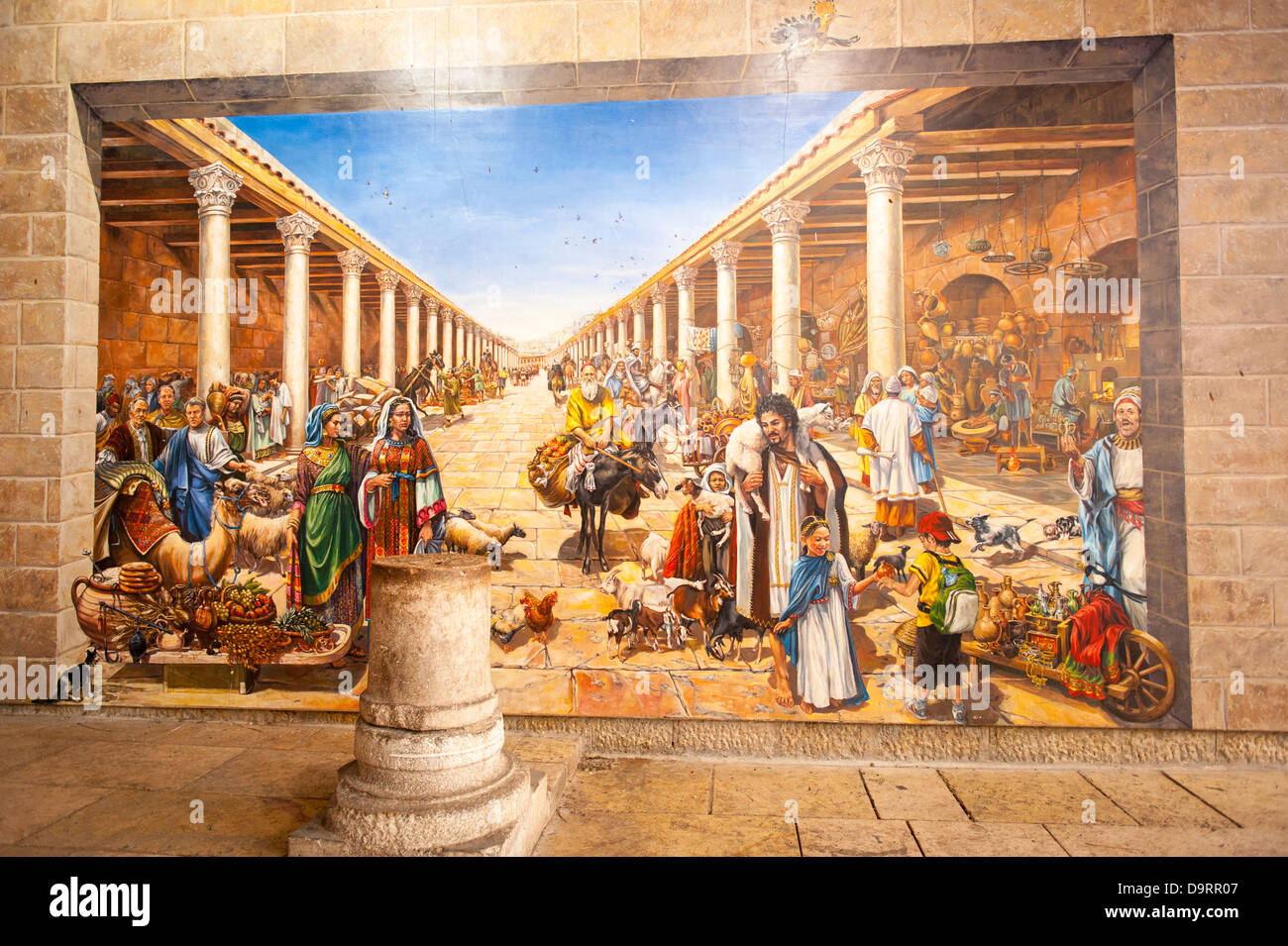 Israel Jerusalem Old City modern contemporary mural painting of The ...