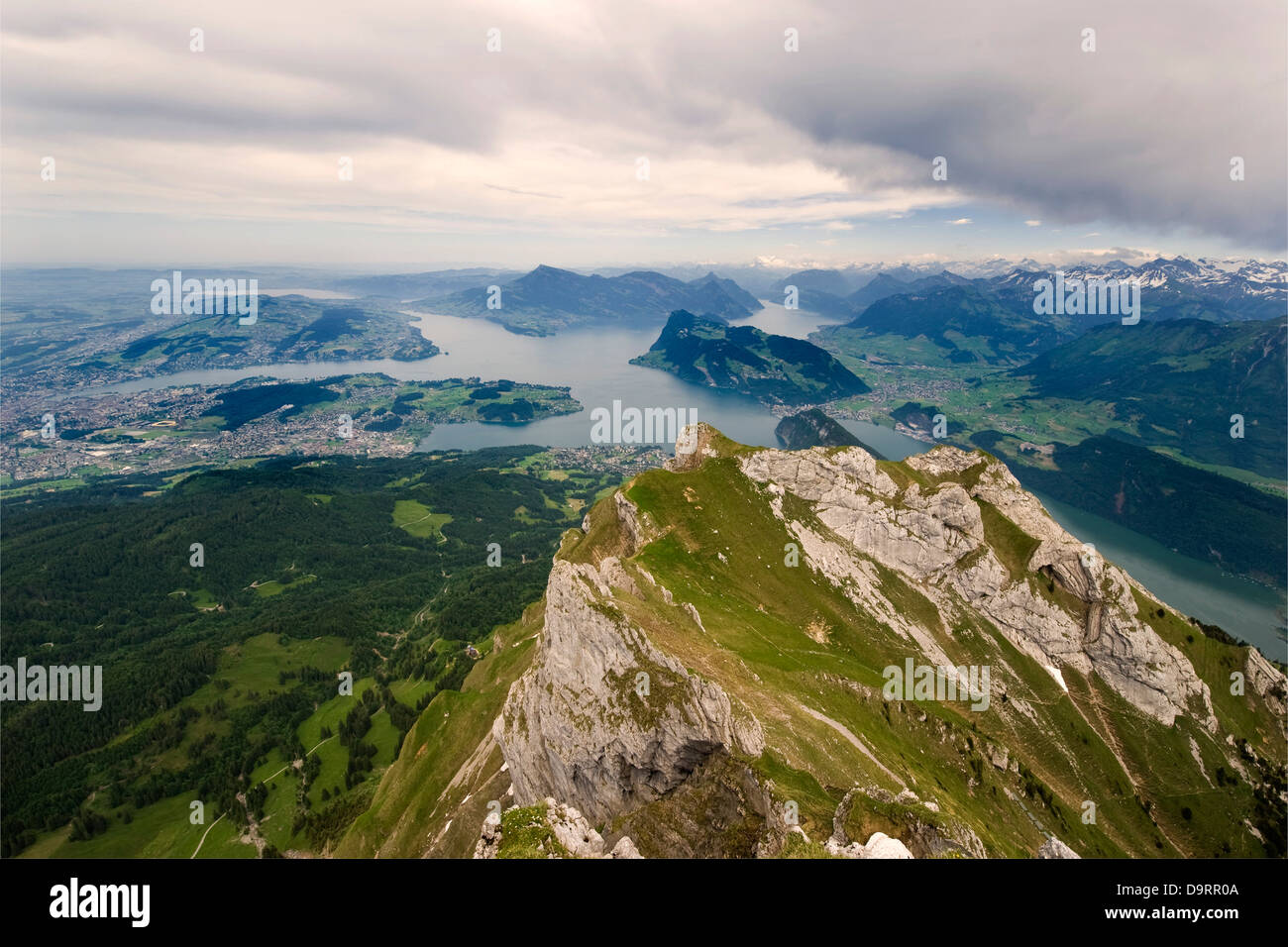 Switzerland, Lucerne canton, Lucerne lake, view from Pilatus Stock ...