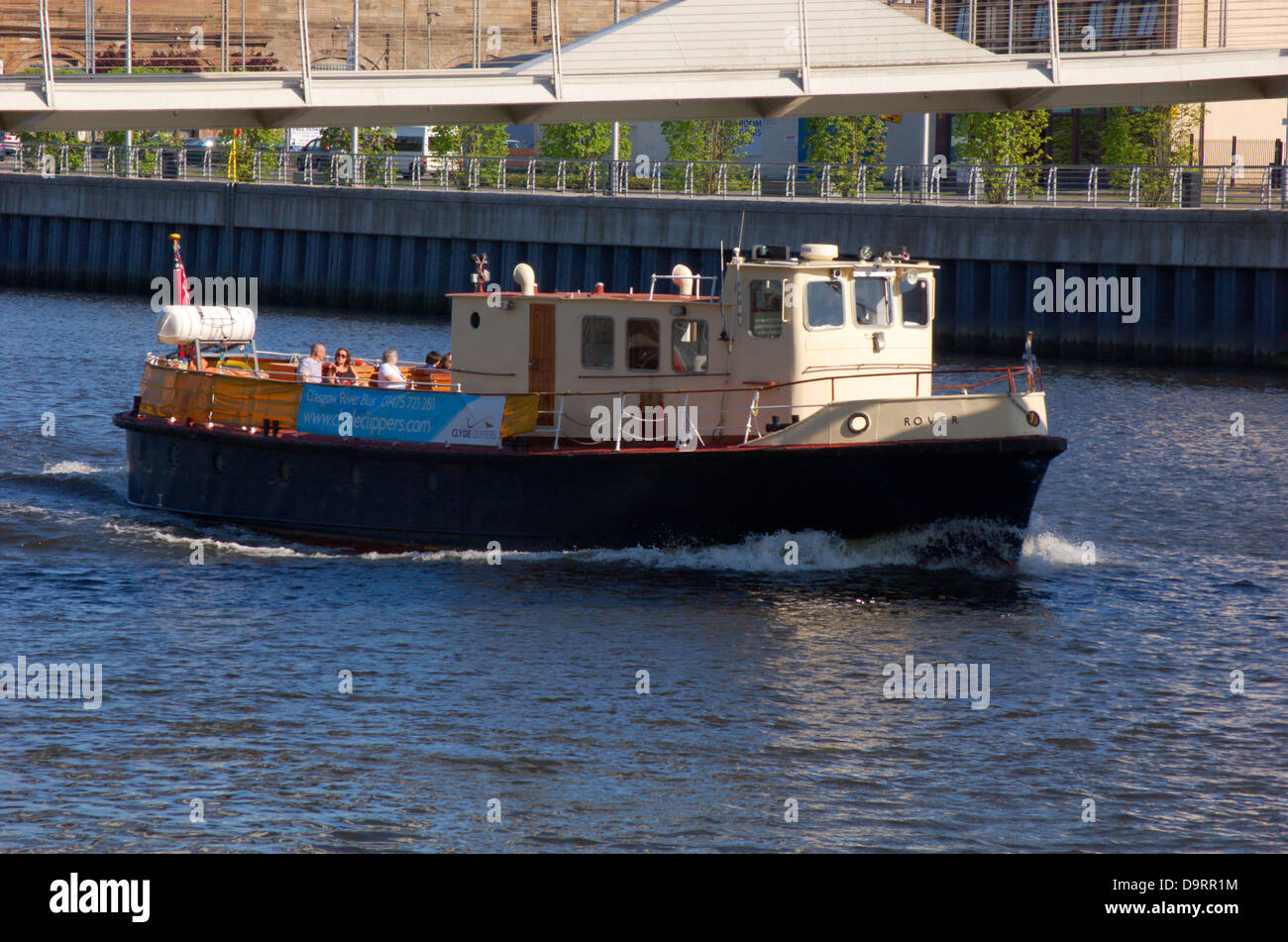 Small passenger ferry on the River Clyde in Glasgow, Scotland Stock ...