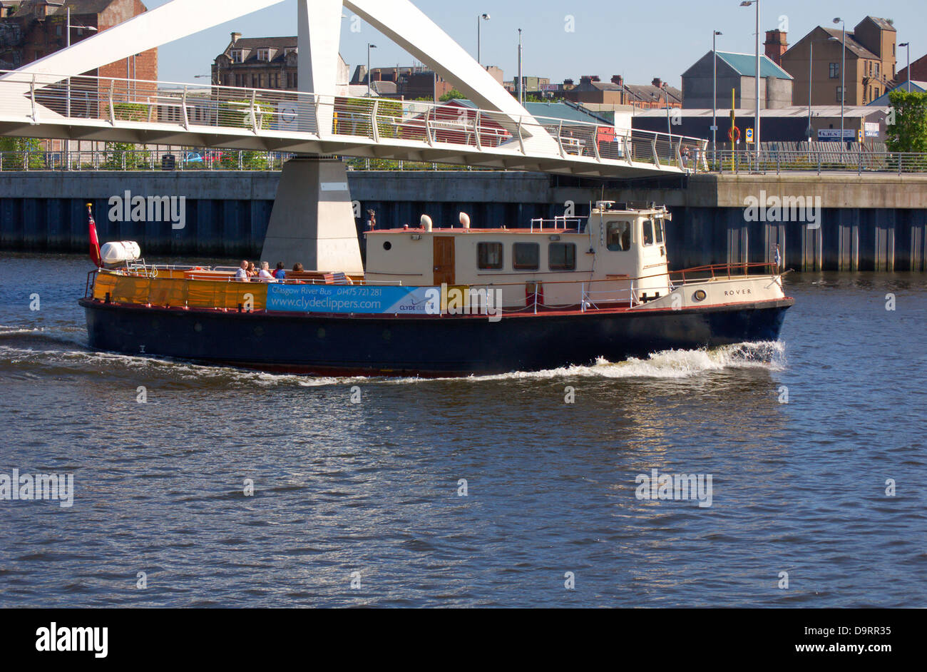Small passenger ferry on the River Clyde in Glasgow, Scotland Stock ...