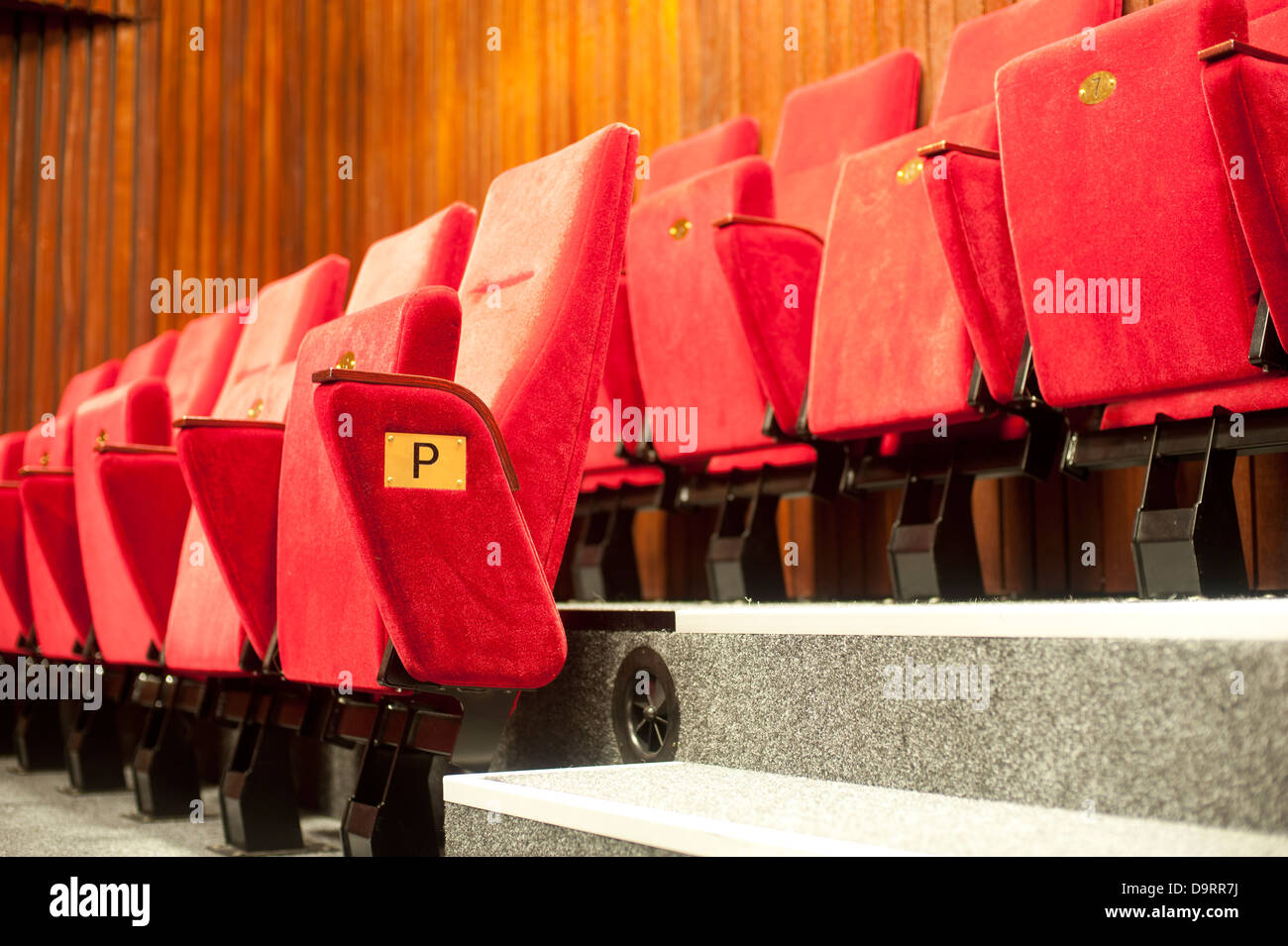 a row of seats in a theater Stock Photo - Alamy