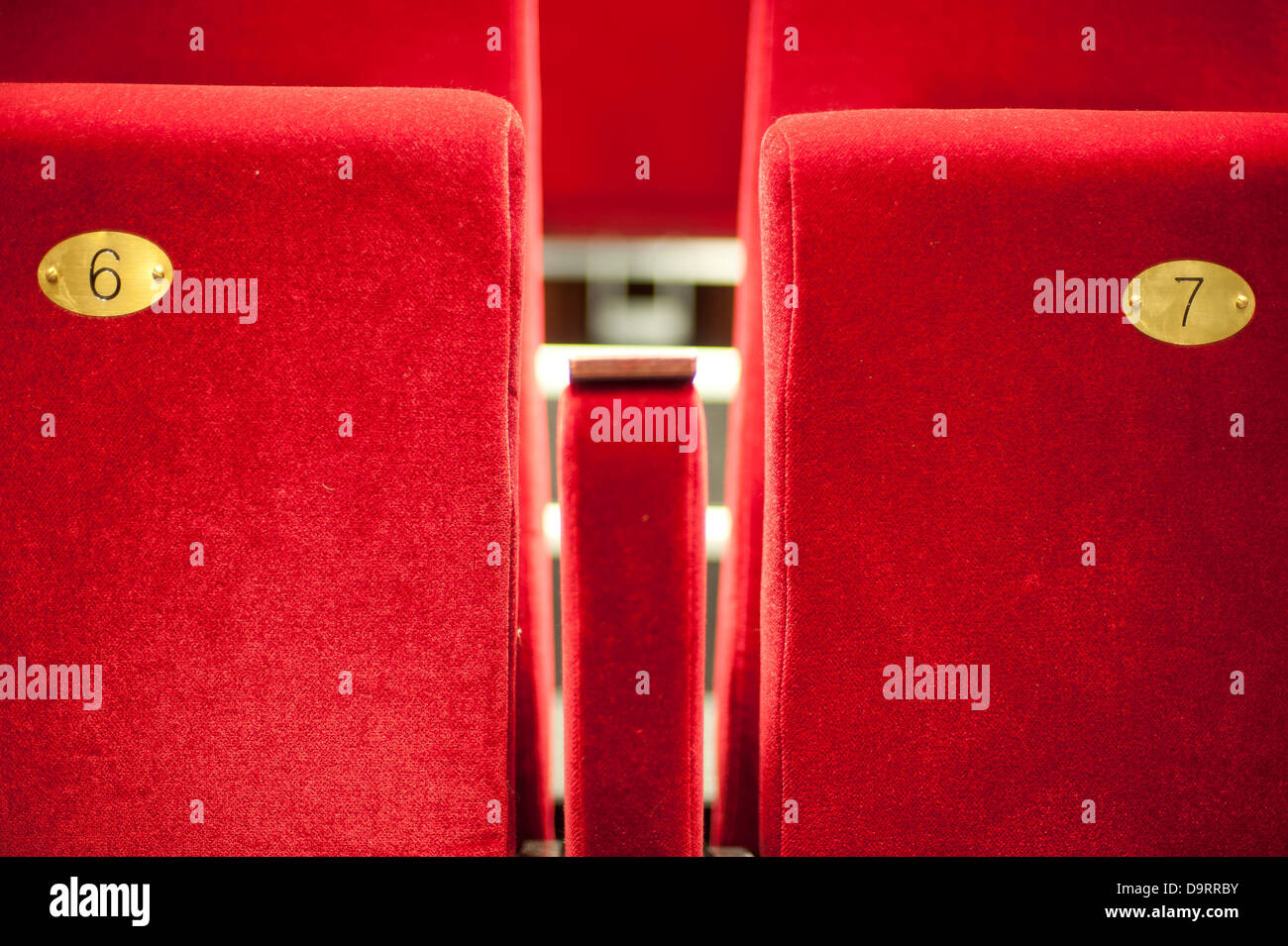 a row of seats in a theater Stock Photo - Alamy