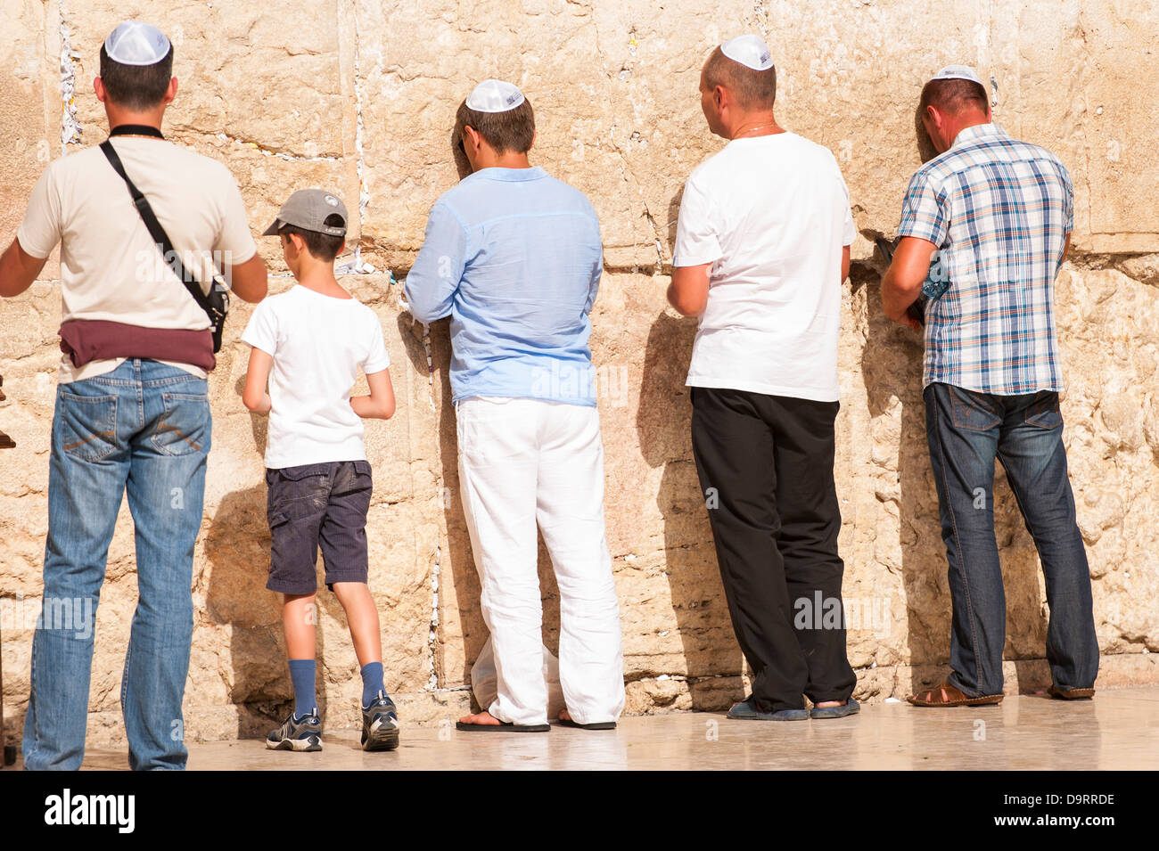 Israel Jerusalem Old City devout Orthodox Jews Western Wall Ha Kotel ...