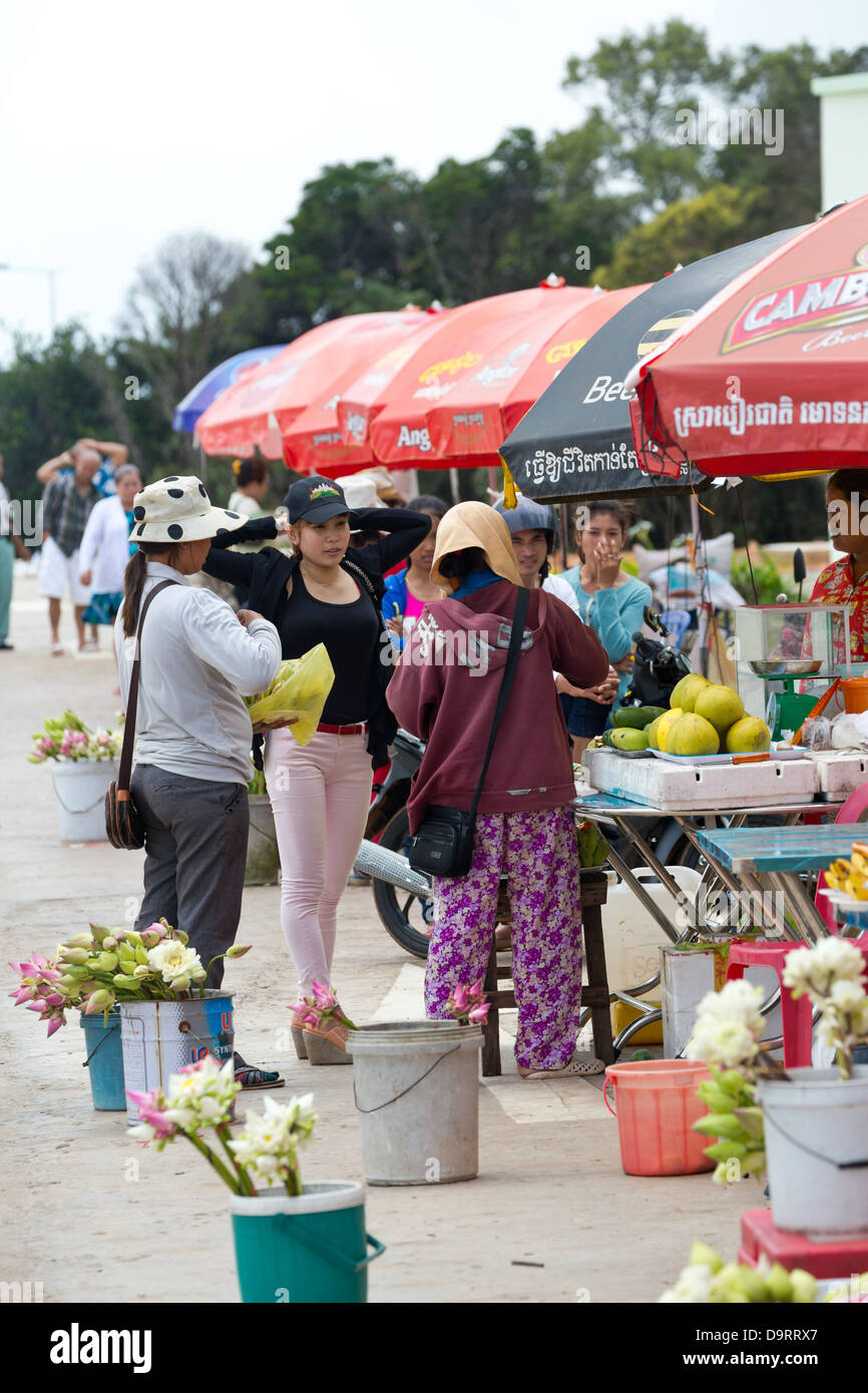 Market near Bokor Hill in the Kampot Province of Cambodia Stock Photo ...