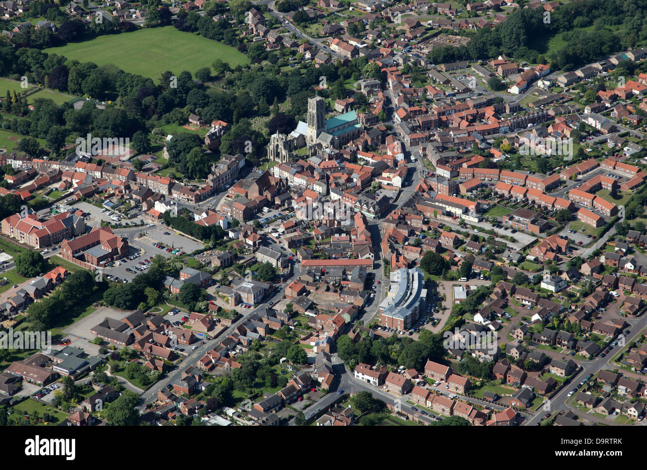 aerial view of Howden in East Yorkshire Stock Photo - Alamy