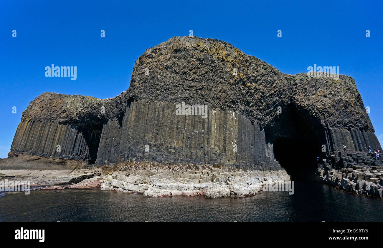 View from south of the Basalt Columns (colonnades) of Staffa in Inner ...