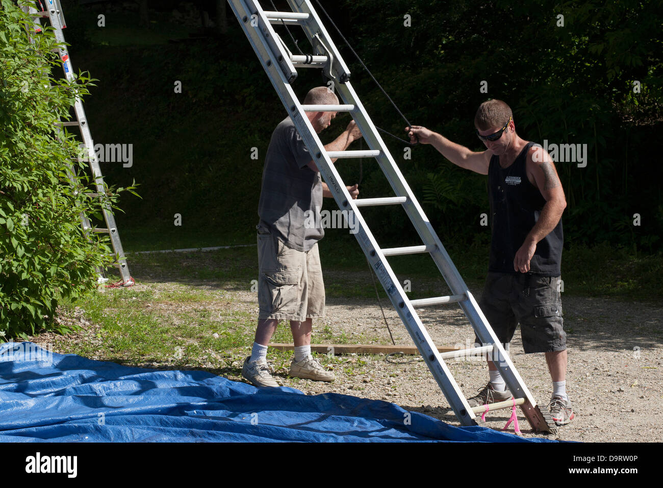 Rope pull ladder hi-res stock photography and images - Alamy