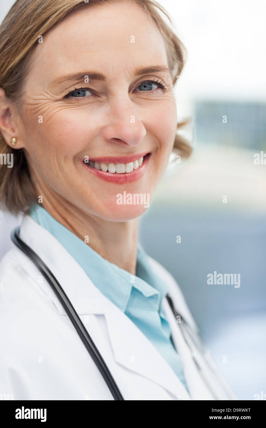 Woman stethoscope up close hi-res stock photography and images - Alamy