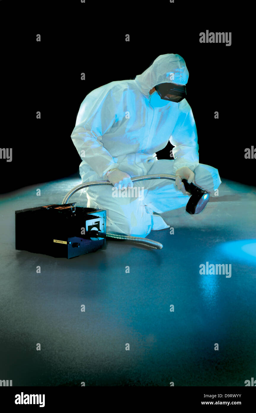 Figure using crimescope Stock Photo - Alamy
