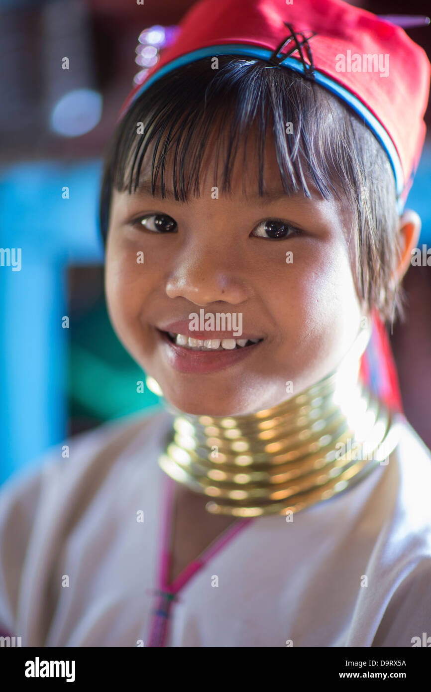 a Padaung "long neck" lady, Inle Lake, Myanmar (Burma Stock Photo - Alamy