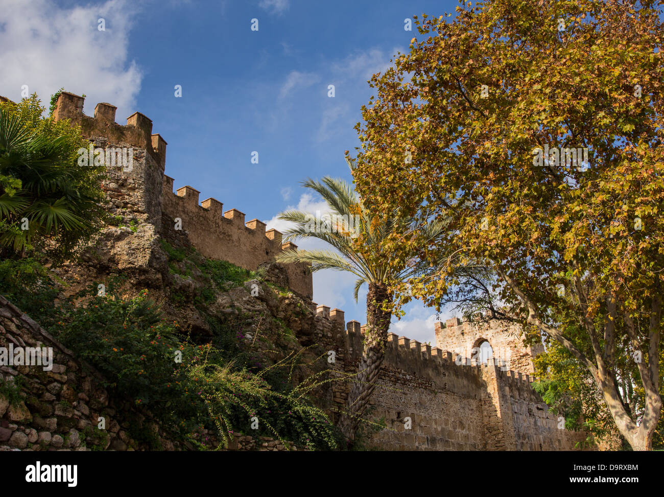 OLD STONE WALLS AND RAMPARTS MARBELLA FORT OR CASTLE IN THE OLD TOWN ...