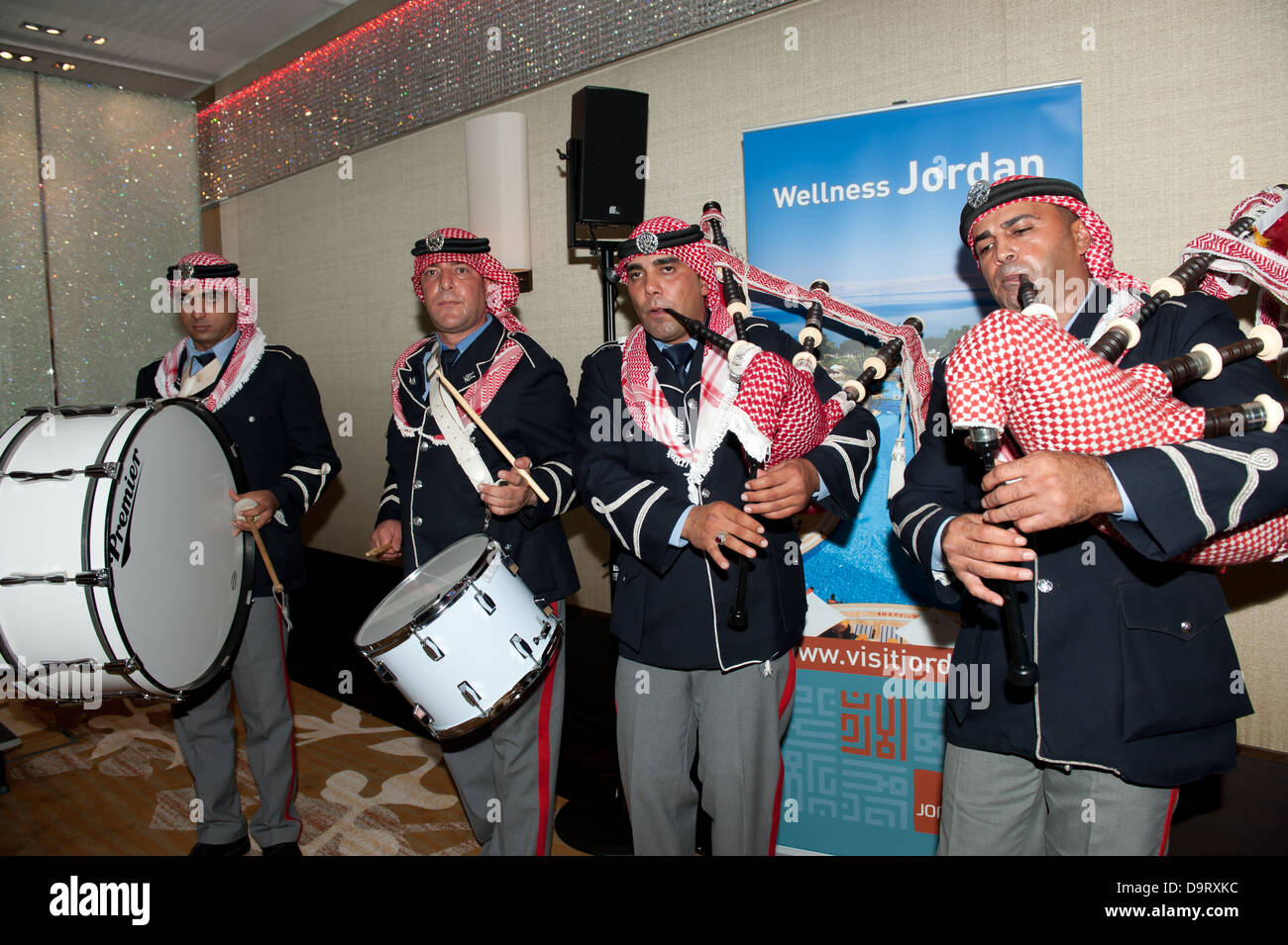 Jordanian band while presenting a cultural musical show at Ritz-Carlton ...
