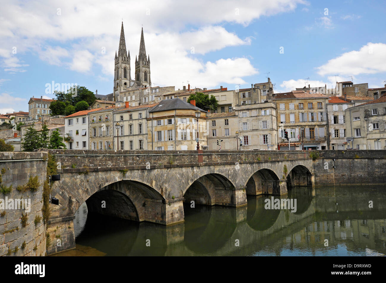 Riverside at Niort Town,France Stock Photo - Alamy
