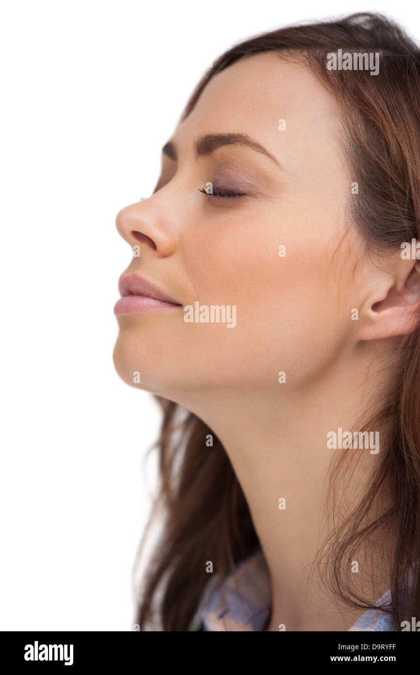 Woman relaxed eyes closed hi-res stock photography and images - Alamy
