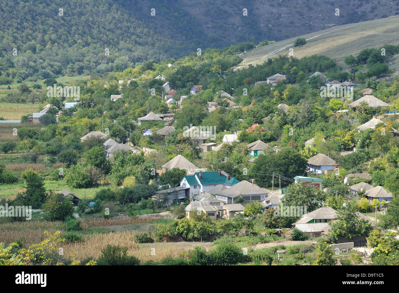 Aerial view of village of Trebujeni, Moldova Stock Photo - Alamy