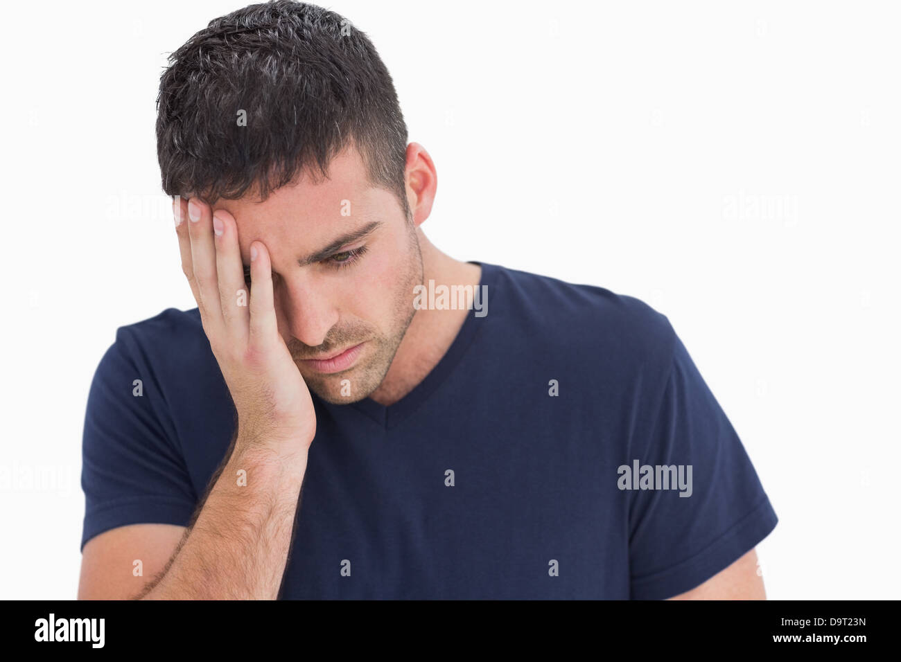 Man hair hand on head hi-res stock photography and images - Alamy