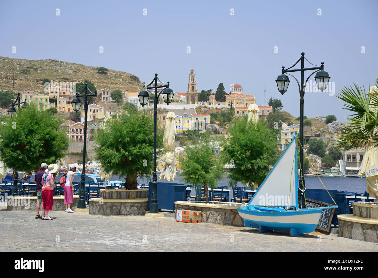 Harbour view, Symi (Simi), Rhodes (Rodos) Region, The Dodecanese, South ...
