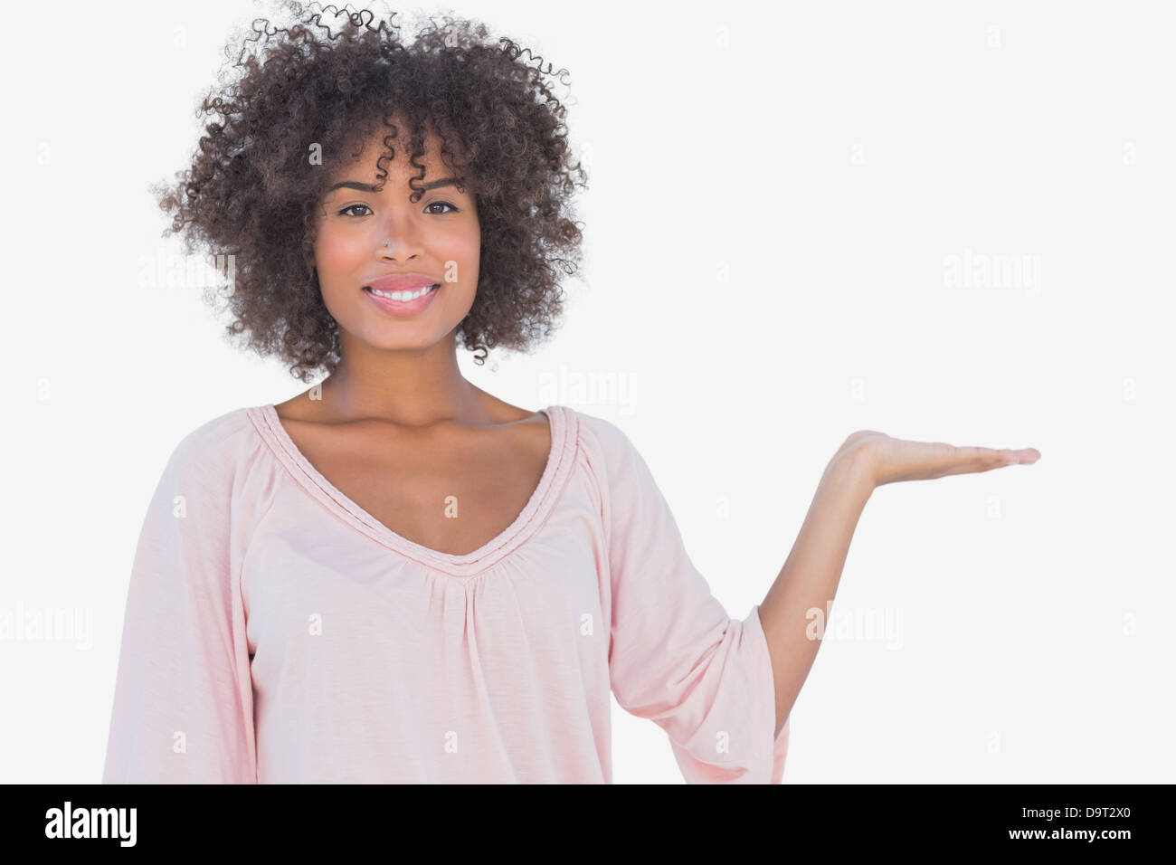 Woman holding out hand hi-res stock photography and images - Alamy