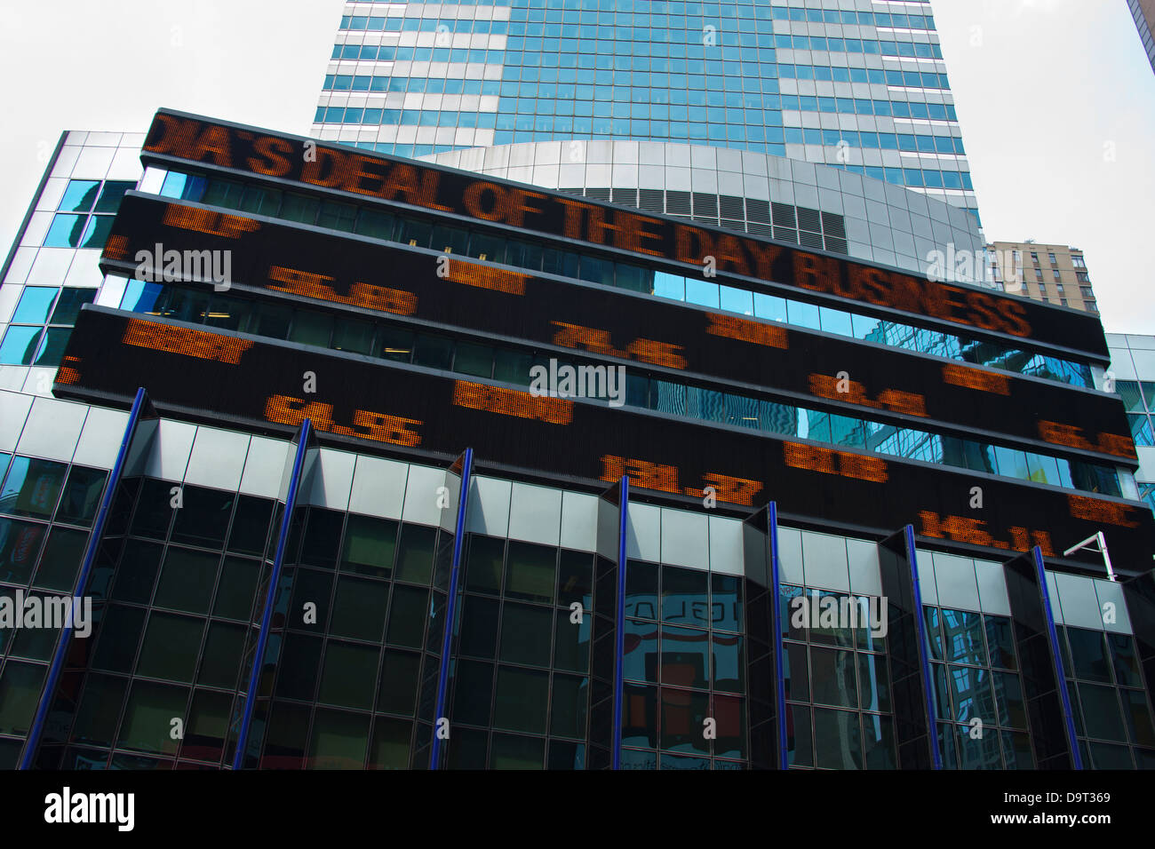 ELECTRONIC STOCK MARKET PRICE TICKER DISPLAY MANHATTAN NEW YORK CITY ...