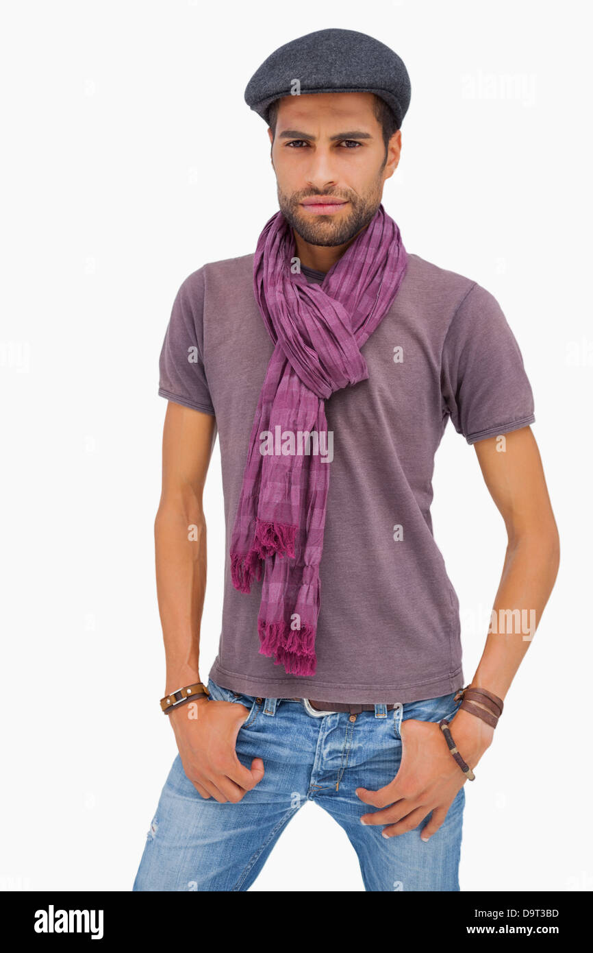 Man beard wearing hat Cut Out Stock Images & Pictures - Alamy