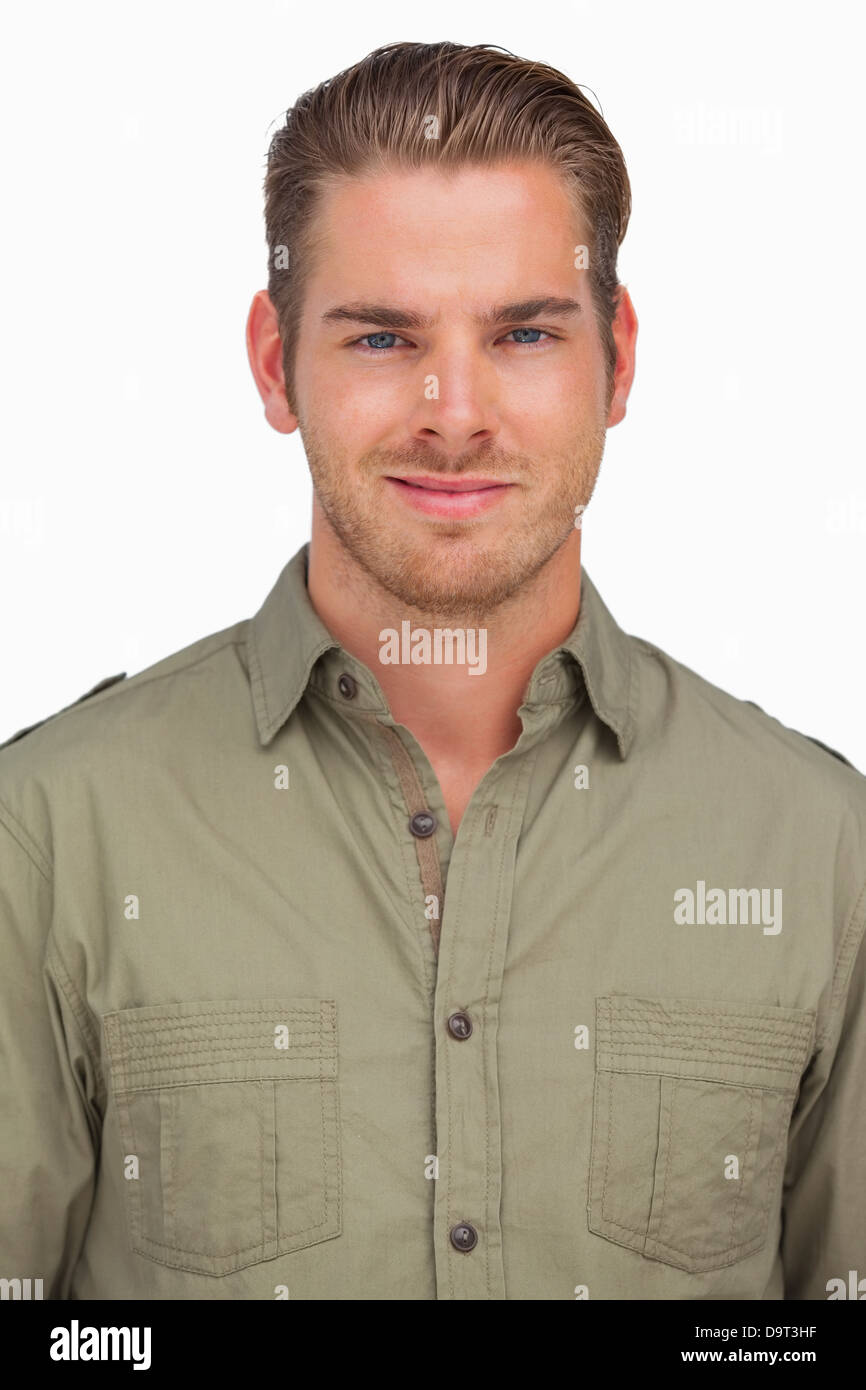 Attractive man smiling camera hi-res stock photography and images - Alamy