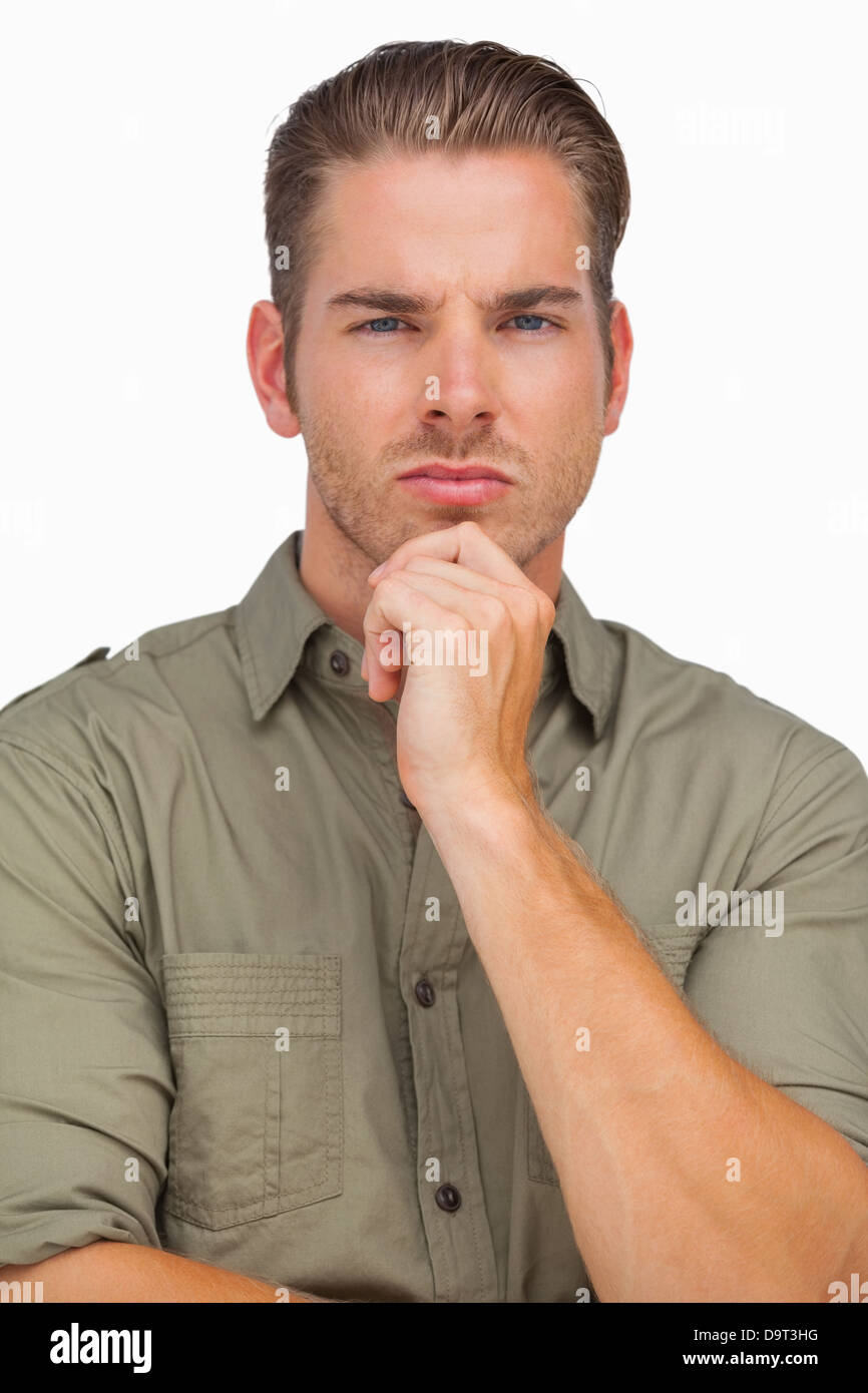 Considering man hi-res stock photography and images - Alamy
