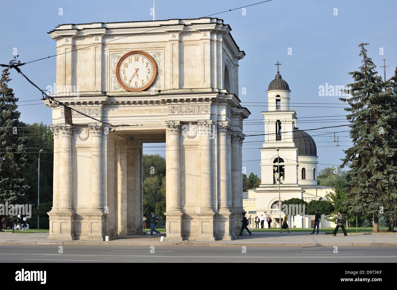 Holy Gates (aka Arc de Triomphe) leading to the Cathedral Park with the ...