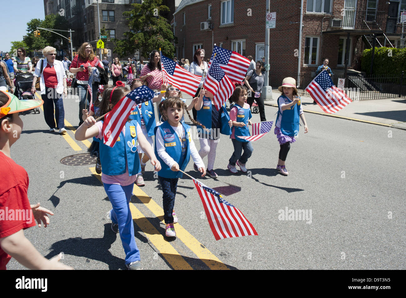 Daisy Girl Scouts march in The Kings County Memorial Day Parade in the ...