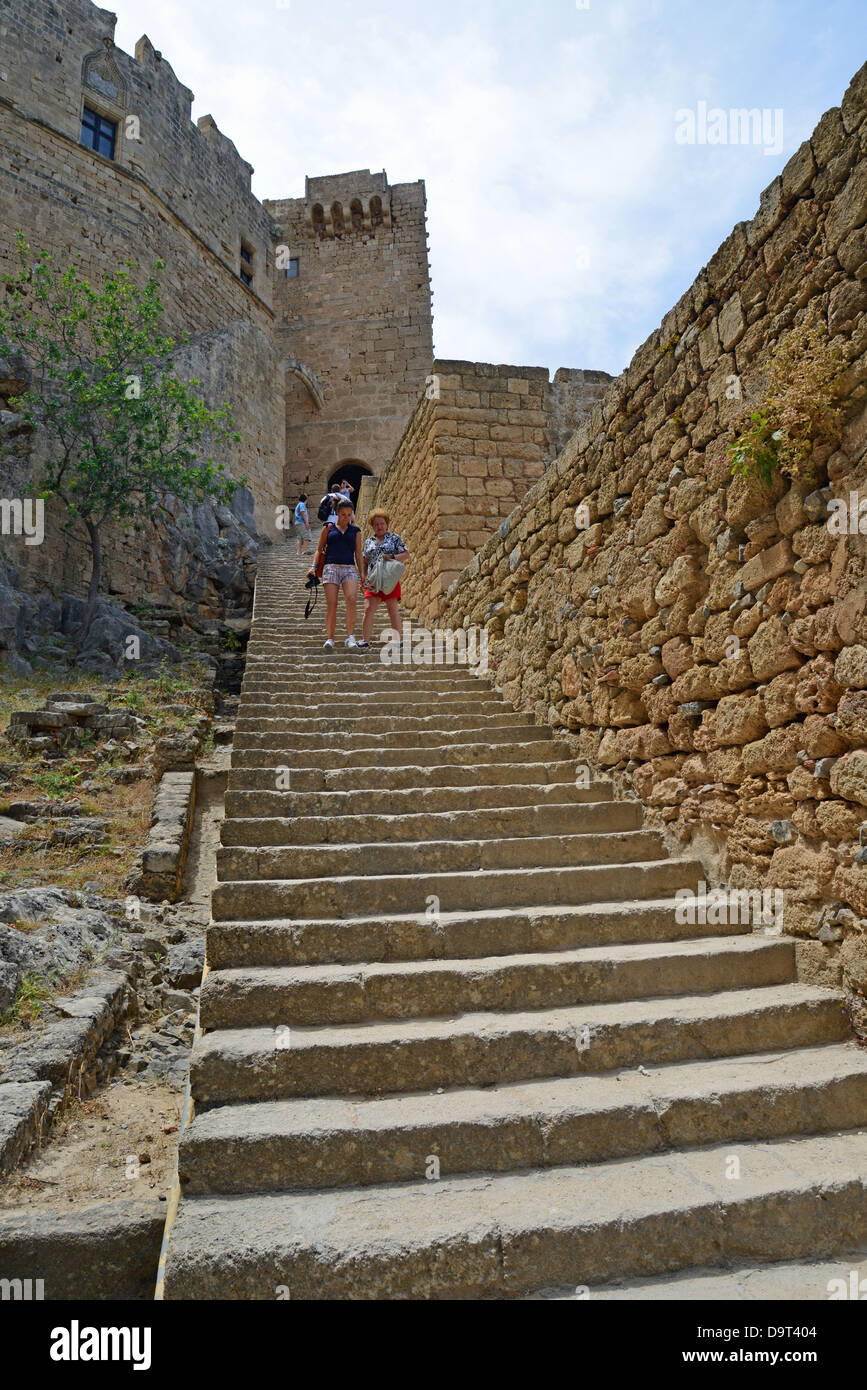 Steep steps acropolis lindos lindos hi-res stock photography and images ...
