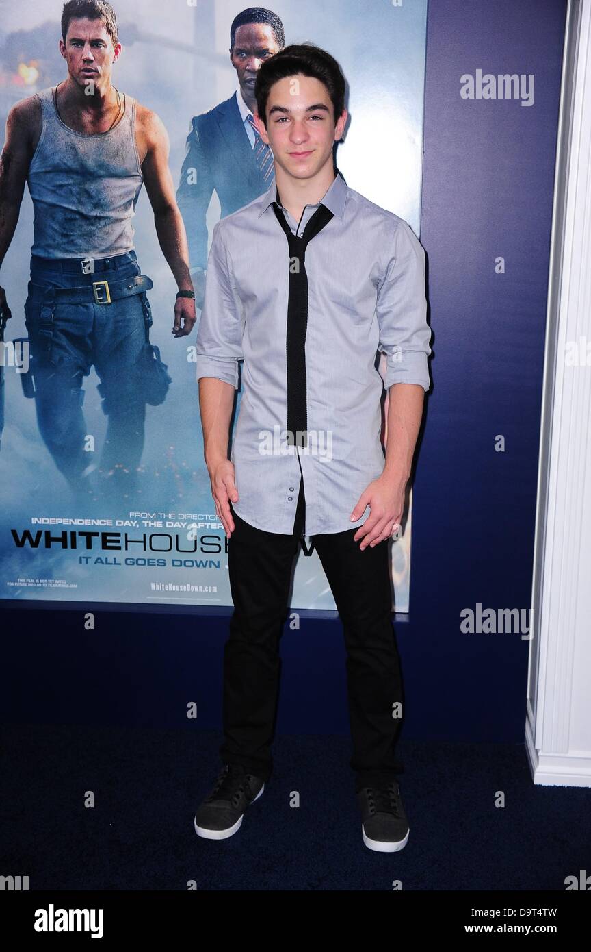 New York, USA. June 25, 2013. Zack Gordon at arrivals for WHITE HOUSE ...
