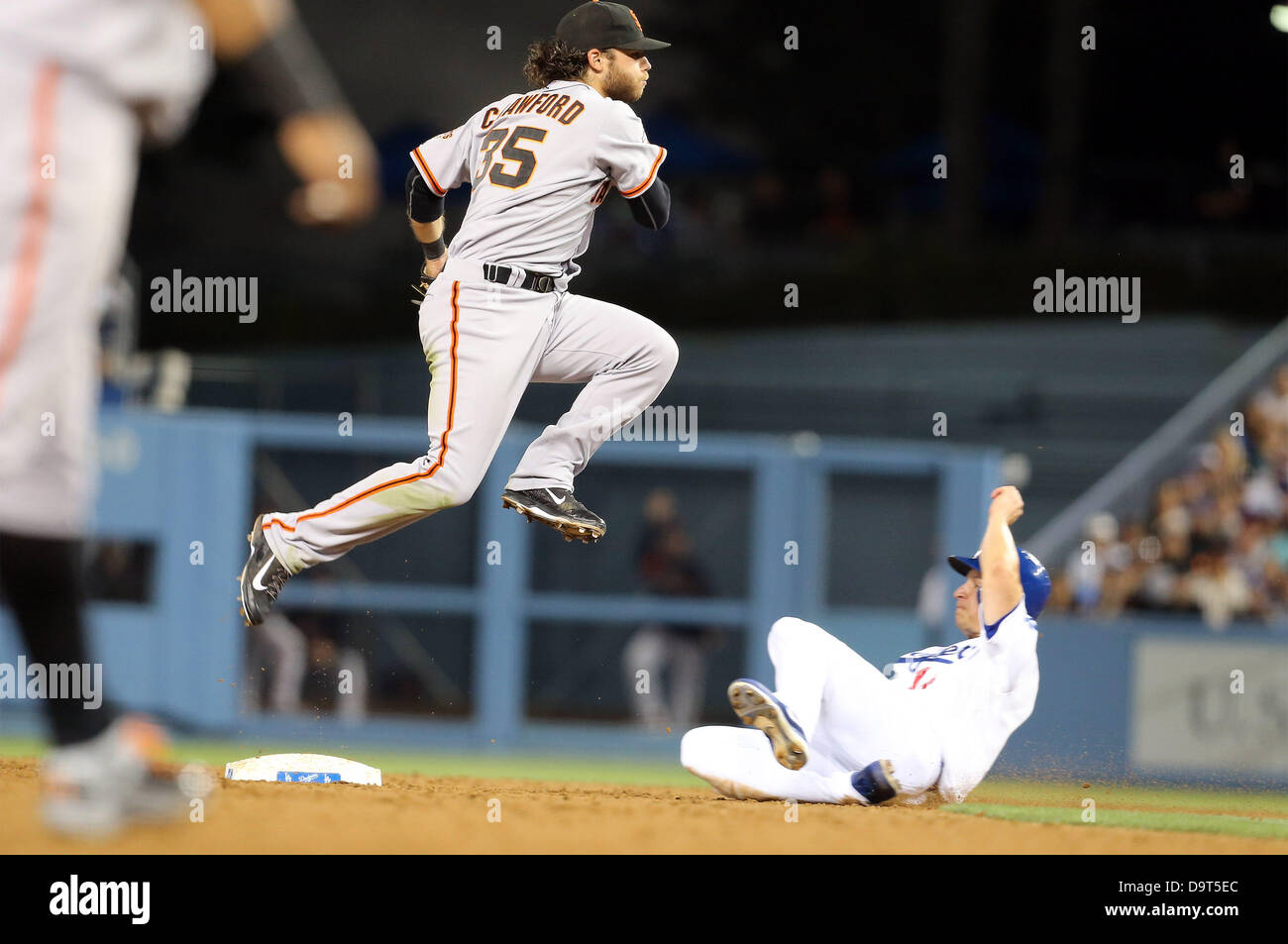 Play over second base hi-res stock photography and images - Alamy