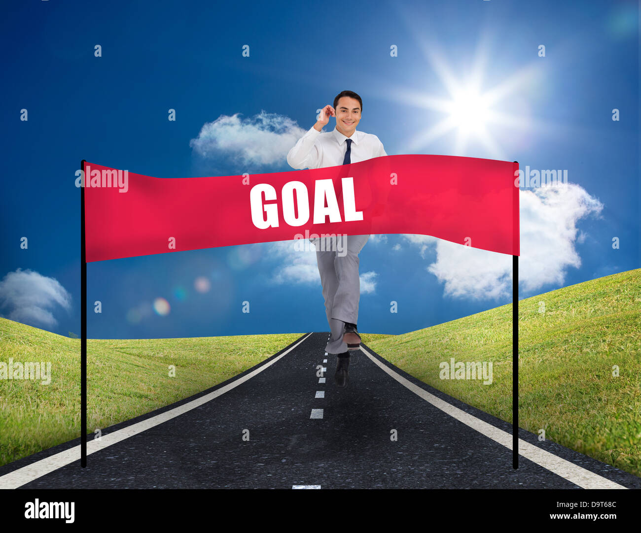 Man running on road digital hi-res stock photography and images - Alamy