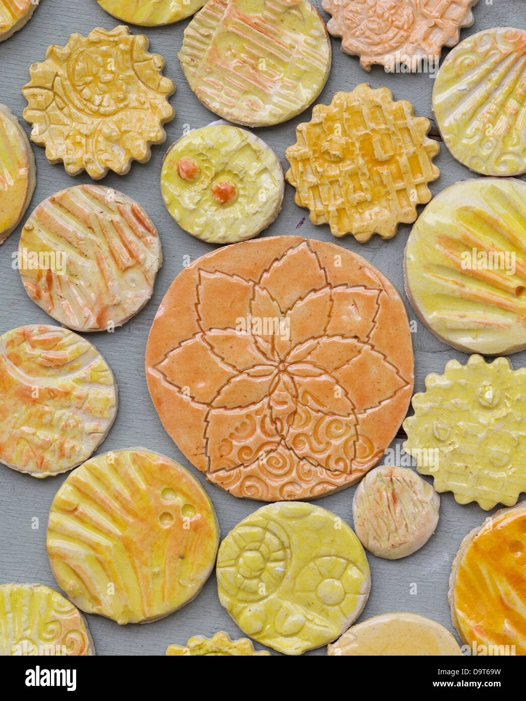 Ceramic Patterned Round shapes Stock Photo - Alamy