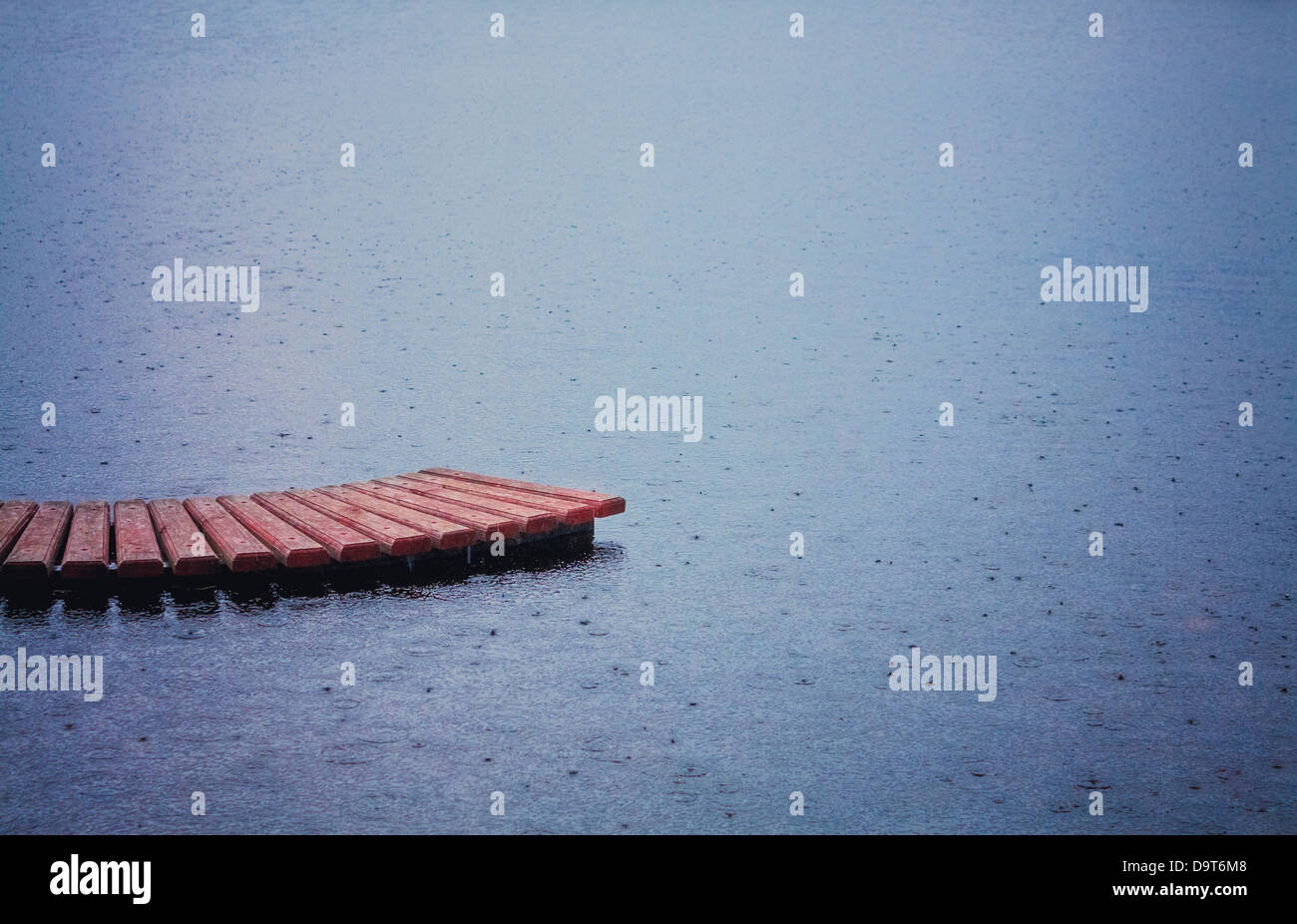 Seat Bench In A River With Flood Water Stock Photo - Alamy