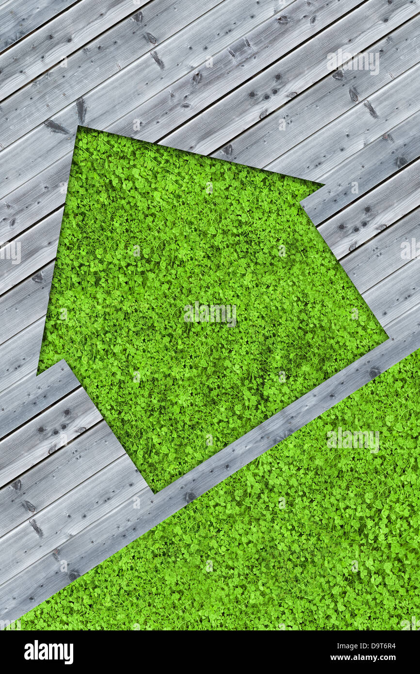 Cut wooden boards forming house Stock Photo - Alamy