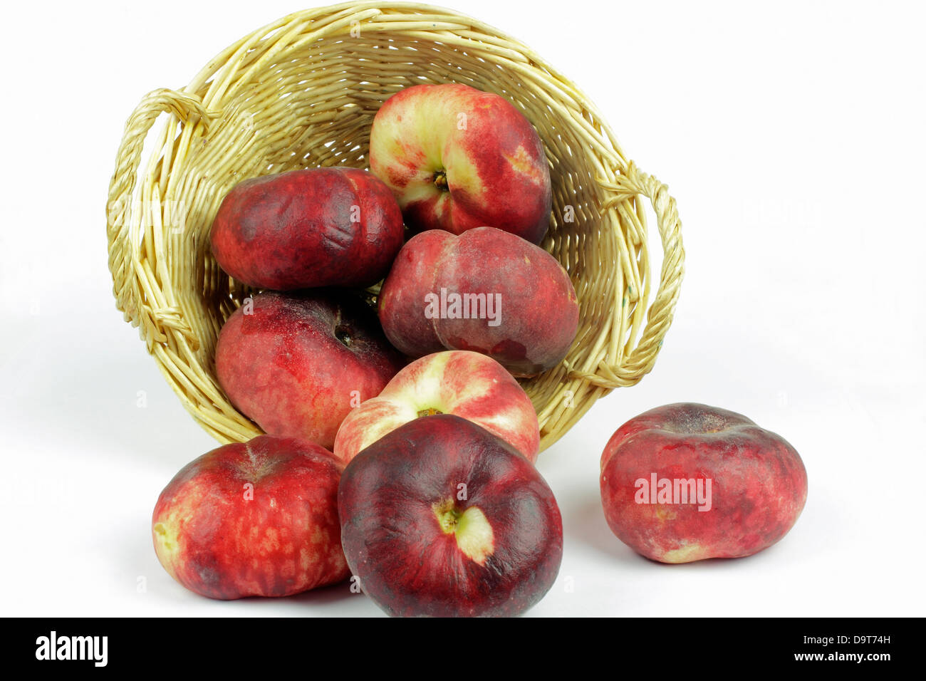 wild peaches on the white background Stock Photo - Alamy