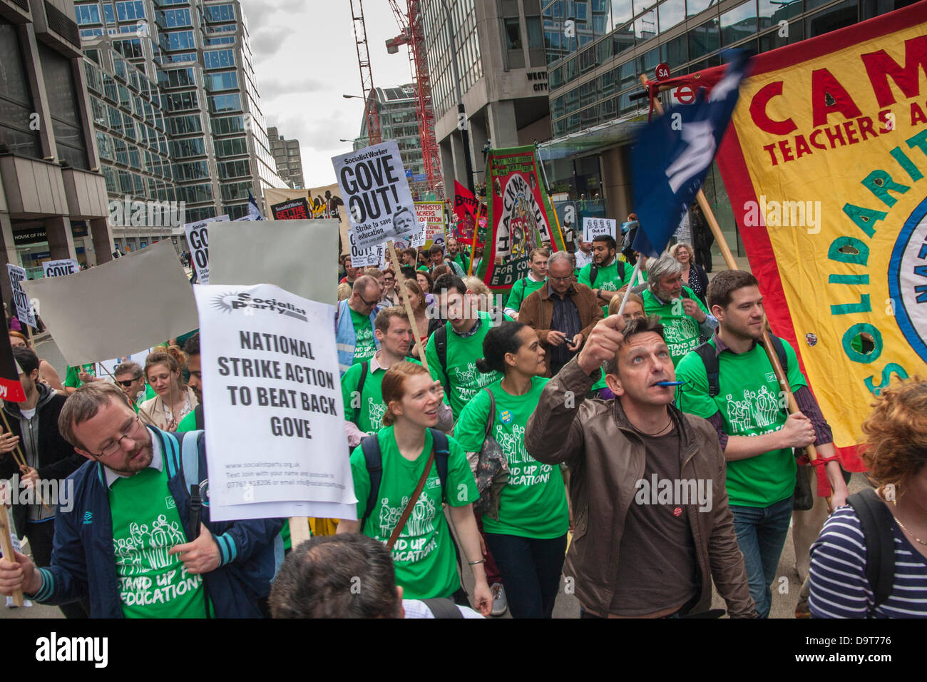 25 June 2013, London. Angry teachers march in London against Education ... 25 June 2013, London. Angry teachers march in London against Education ...