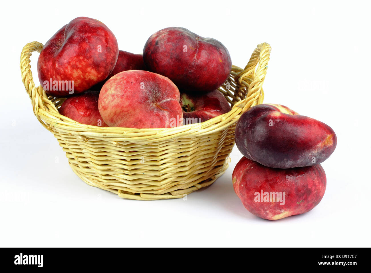 wild peaches on the white background Stock Photo - Alamy