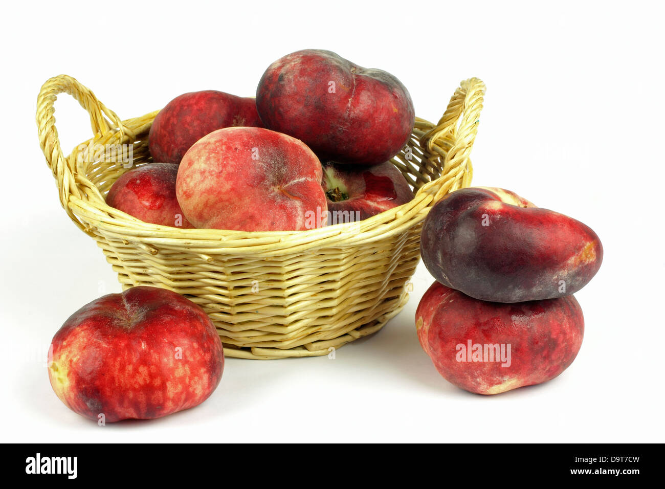wild peaches on the white background Stock Photo - Alamy