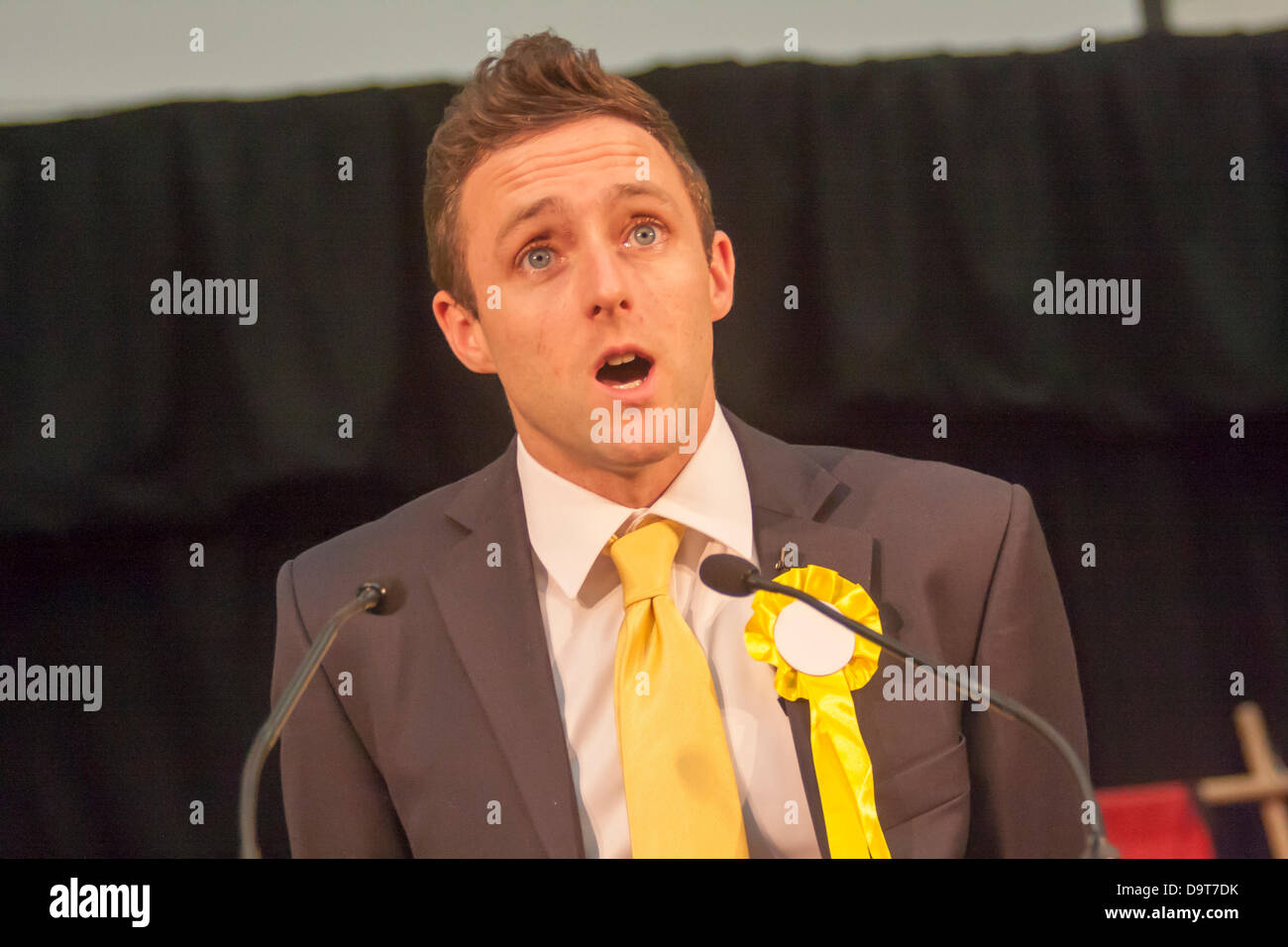 25 June 2013, London. Comedian Heydon Prowse addresses teachers at a ... 25 June 2013, London. Comedian Heydon Prowse addresses teachers at a ...