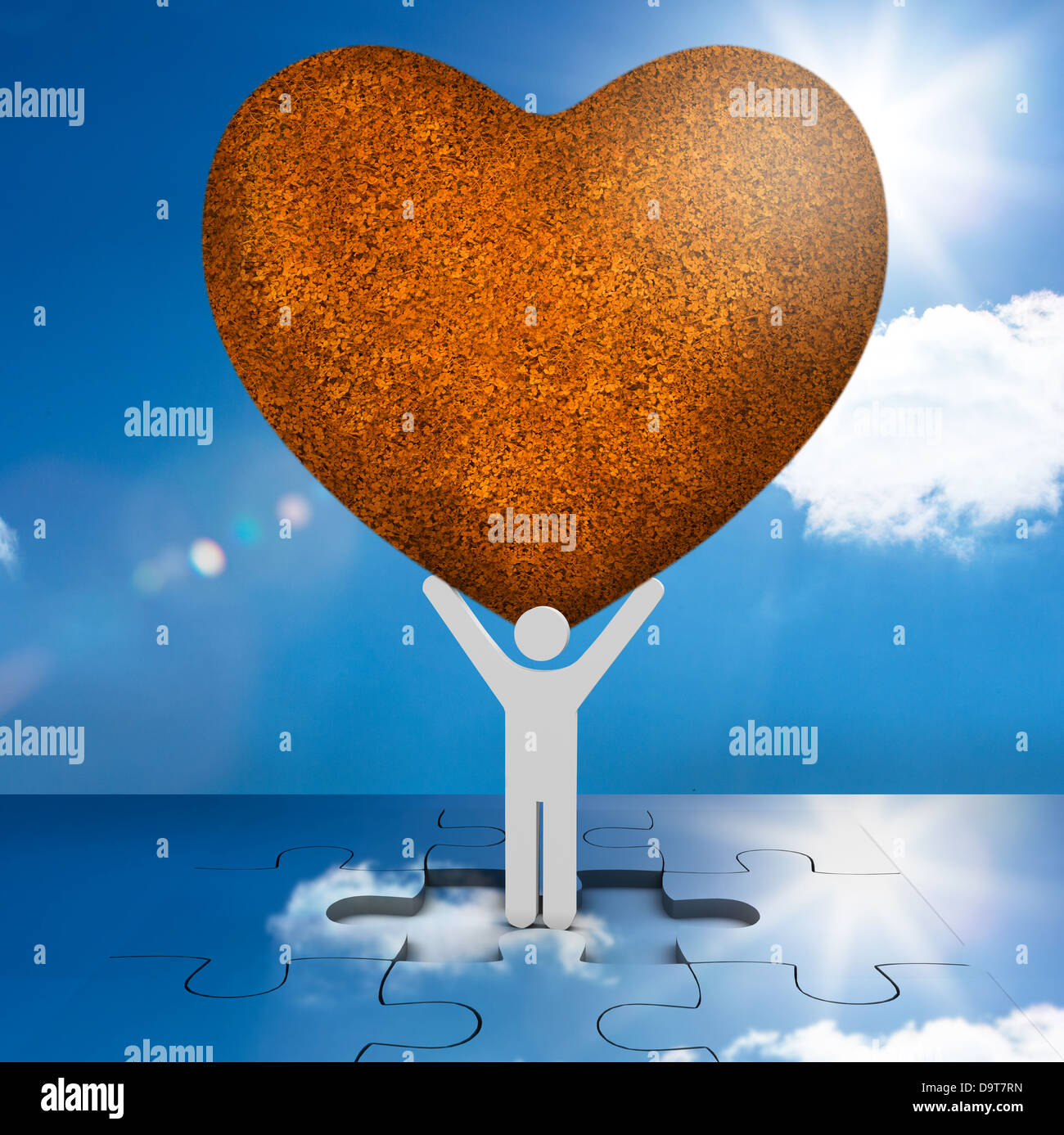 Big white heart hi-res stock photography and images - Alamy