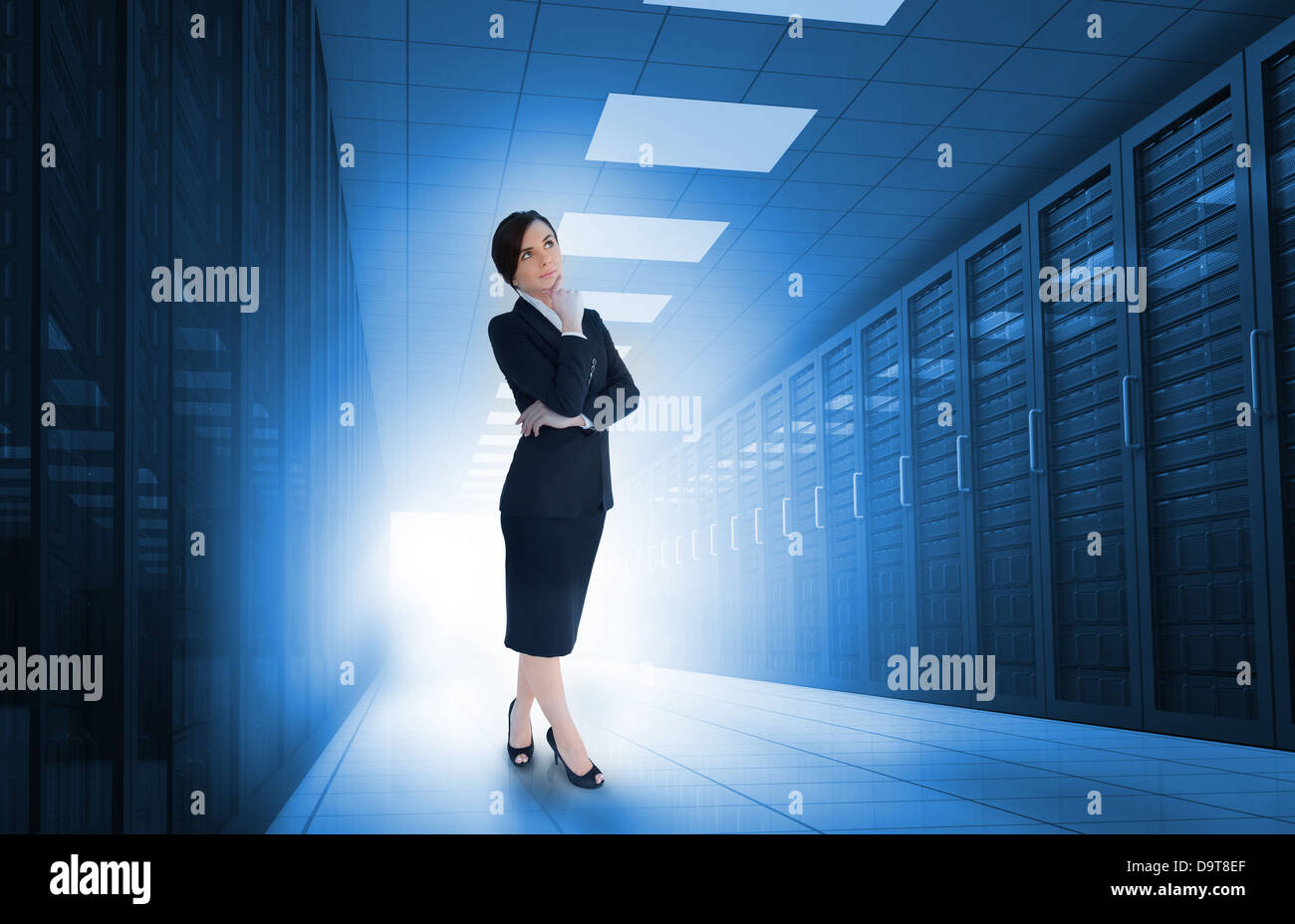 Woman standing in data hi-res stock photography and images - Alamy