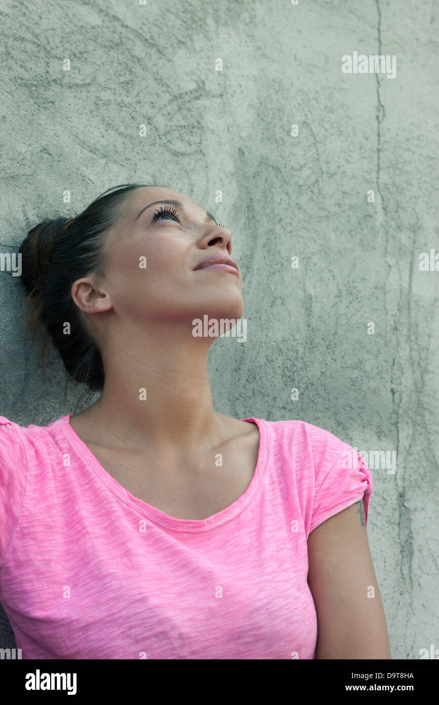 Portrait of a beautiful girl with casual look Stock Photo - Alamy