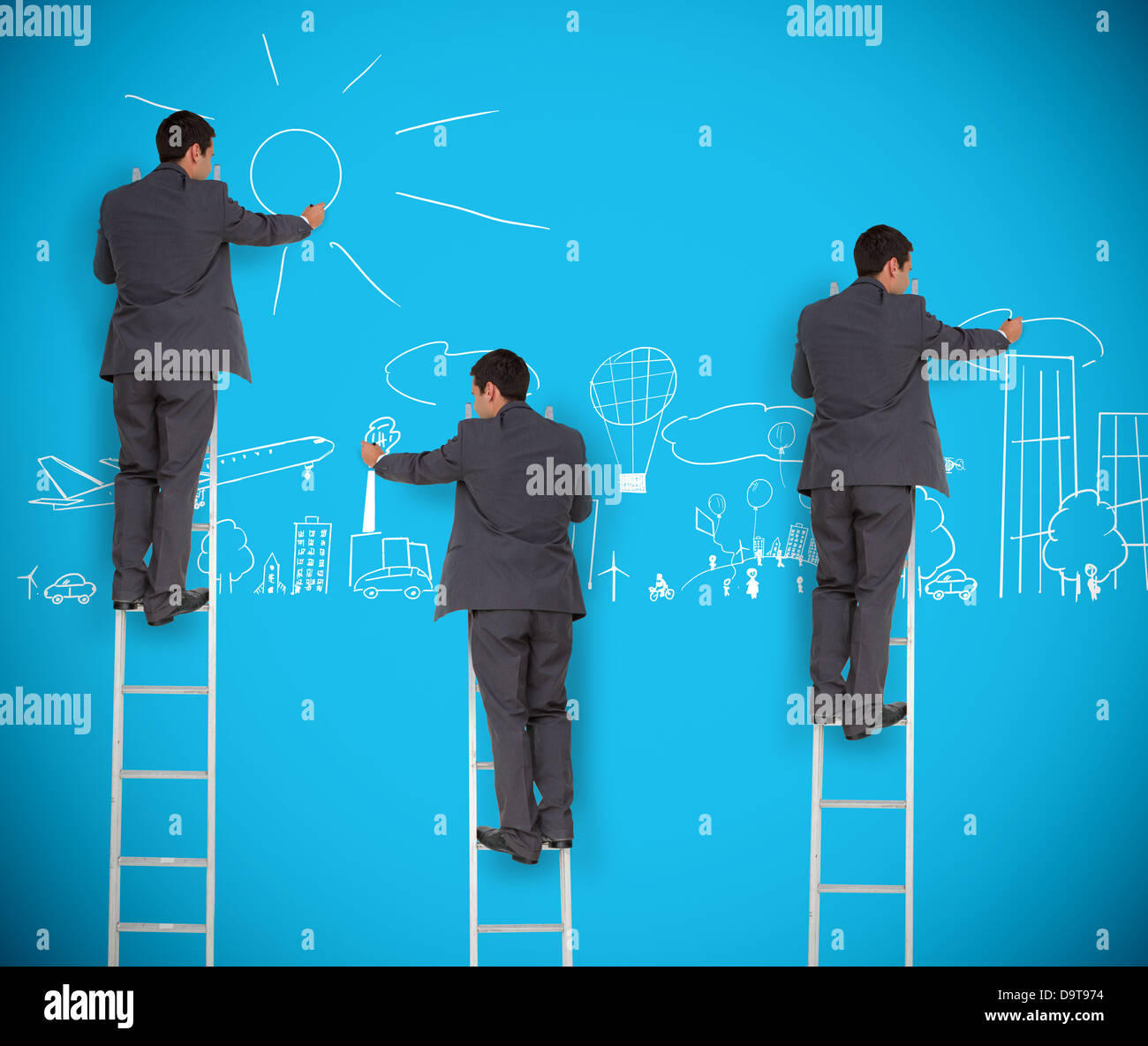 Drawing of city hi-res stock photography and images - Alamy