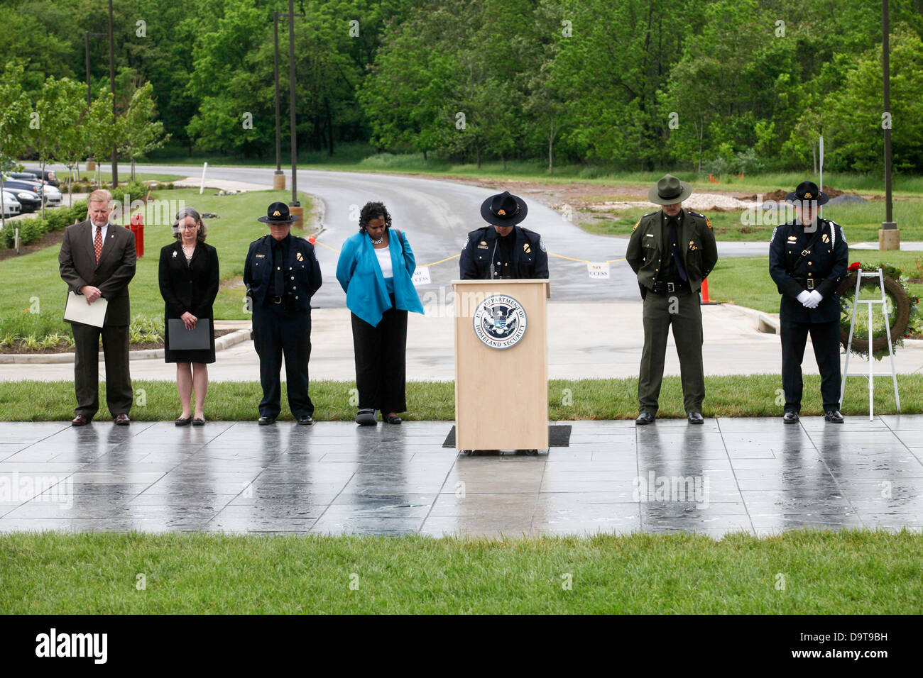 This photo depicts a dedication ceremony for the CBP Global College ...
